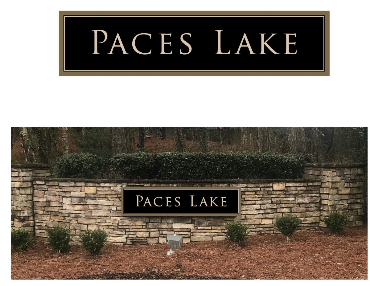 Front Entrance Sign Selection – Paces Lake Community